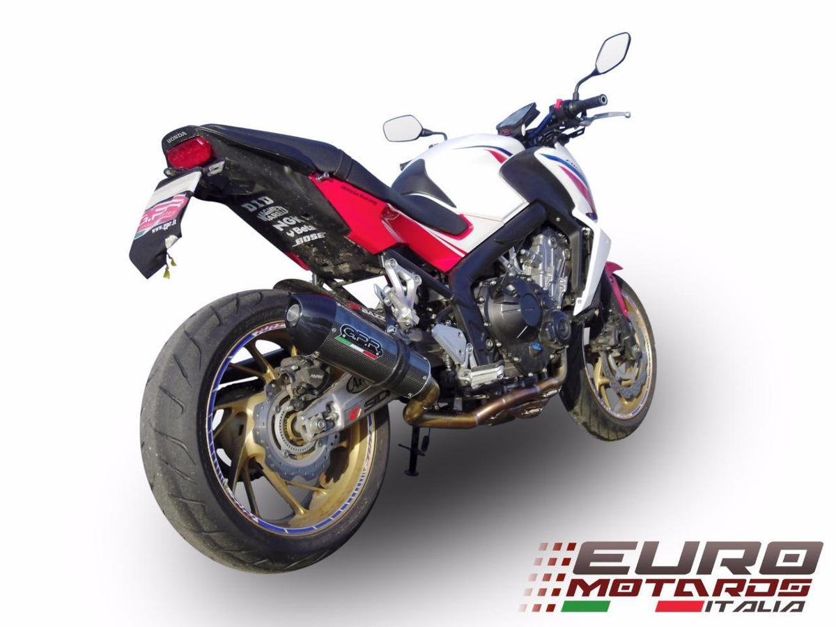 Honda CB650F 2014-2018 GPR Exhaust Full System With GPE CF Silencer Ro ...